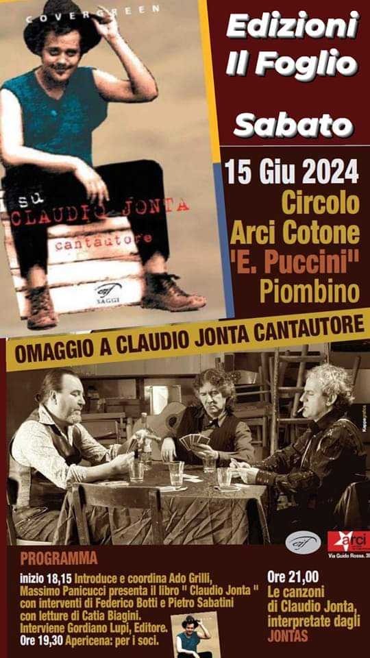Questa sera omaggio al cantautore Claudio Jonta • PennainMovimento